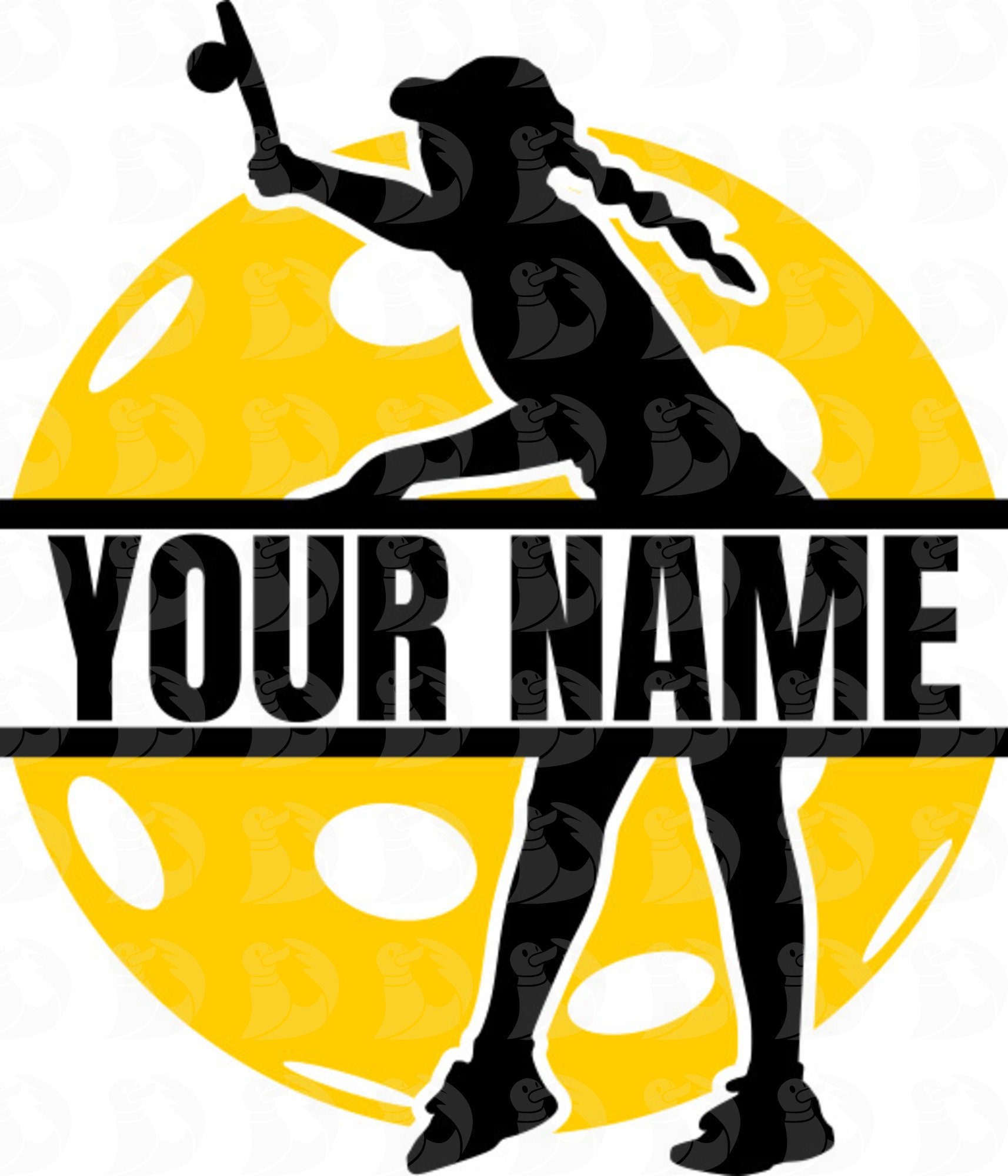 Personalized Pickleball SVG Monogram, Split Monogram, Custom Pickleball ...