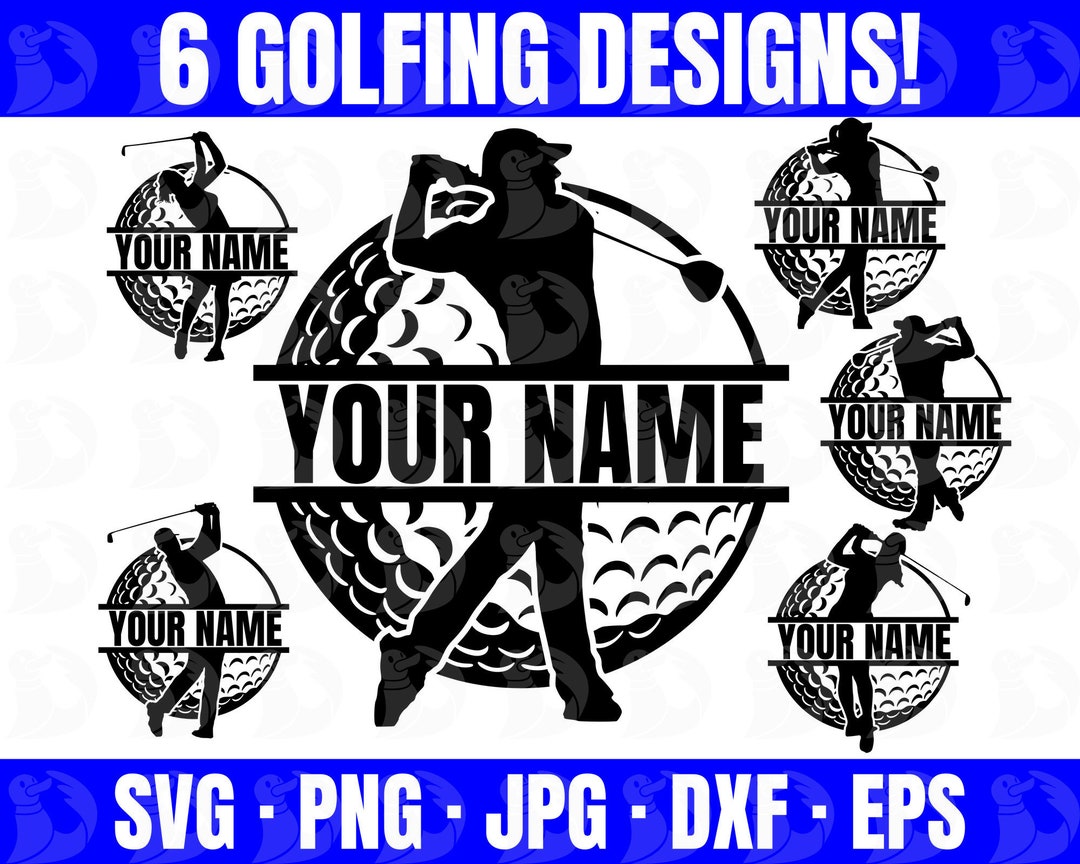 Golf Monogram SVG, Personalized Golfer Design, Custom Golfing, Woman ...