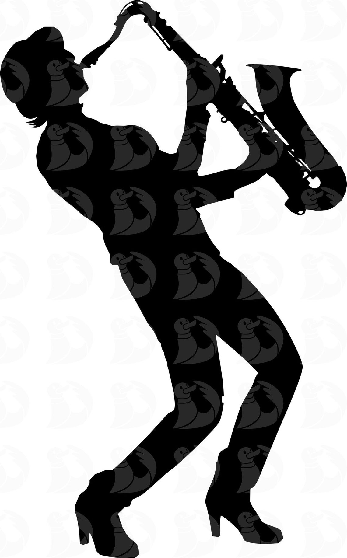 Saxophone Player SVG Bundle, Sax Player Silhouette Svgs, Tenor ...