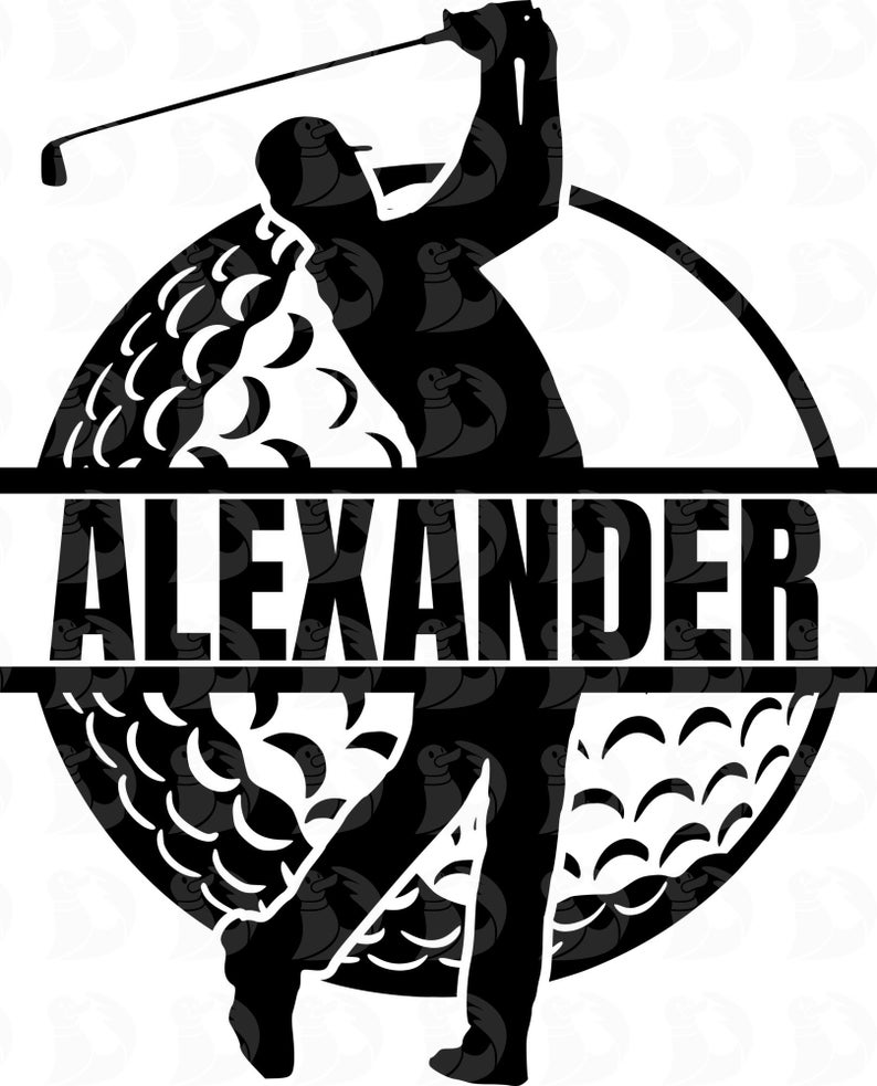 Golf Monogram SVG, Personalized Golfer Design, Custom Golfing, Woman ...
