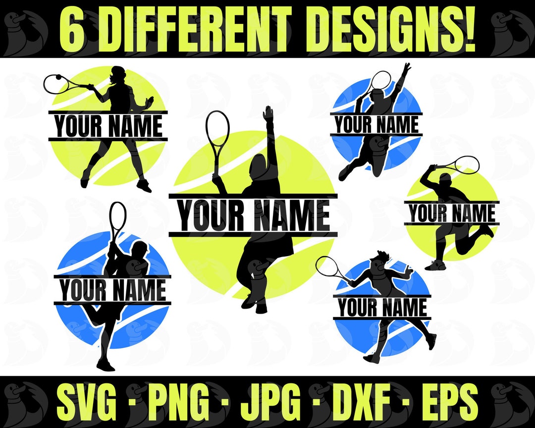Personalized Tennis SVG Monogram, Split Monogram, Custom Tennis ...