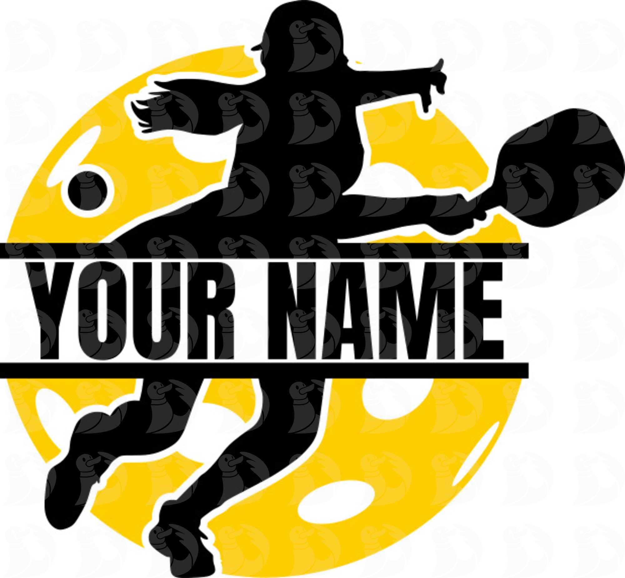 Personalized Pickleball SVG Monogram, Split Monogram, Custom Pickleball ...