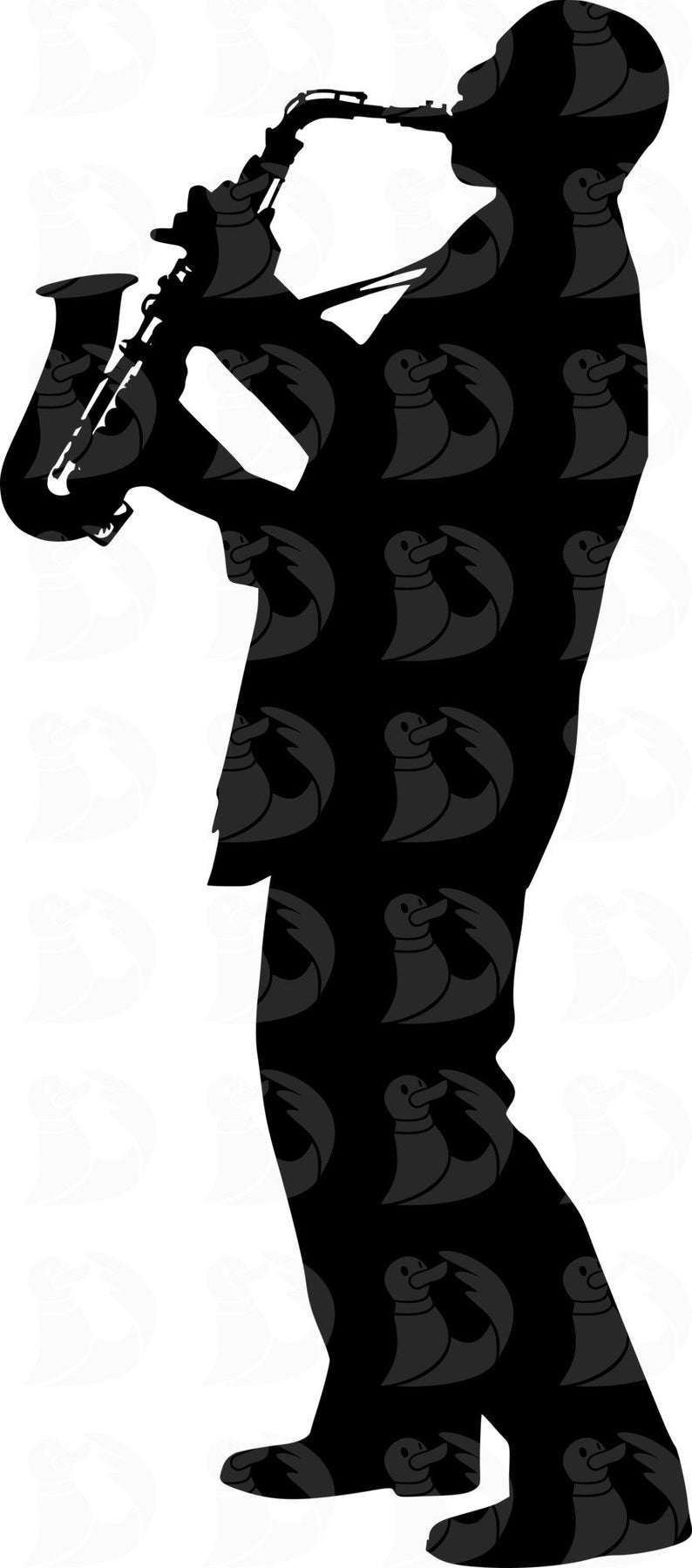 Saxophone Player SVG Bundle, Sax Player Silhouette Svgs, Tenor ...