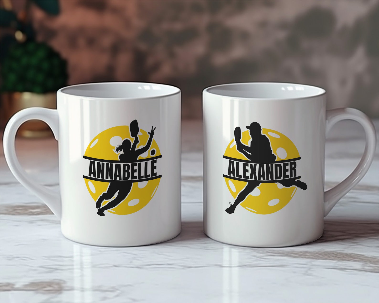 Personalized Pickleball SVG Monogram, Split Monogram, Custom Pickleball ...