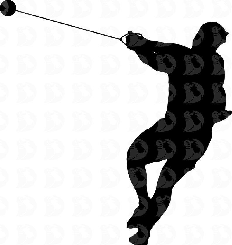 Track and Field SVG Bundle, Hurdles, Sprinting/running, Hammer Throw ...