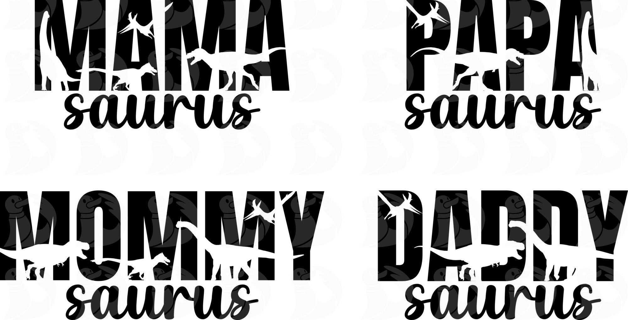 Dinosaur Family SVG, Mamasaurus, Daddysaurus, 14 Dinosaur Family ...