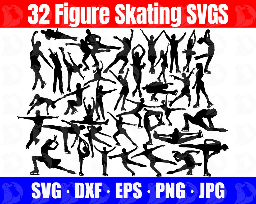 Figure Skating SVG Bundle, Figure Skating Silhouettes, Girls Figure ...