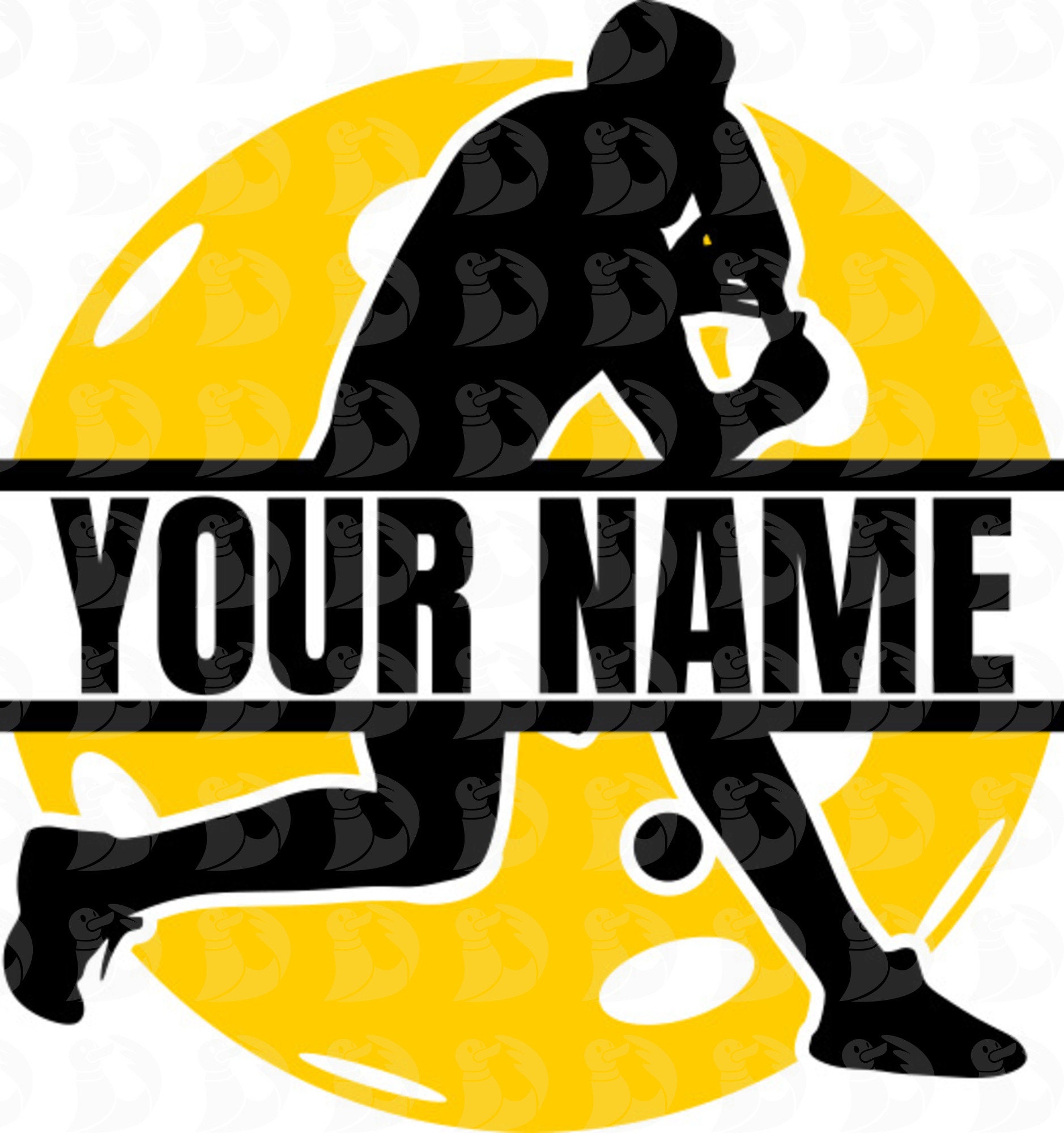 Personalized Pickleball SVG Monogram, Split Monogram, Custom Pickleball ...