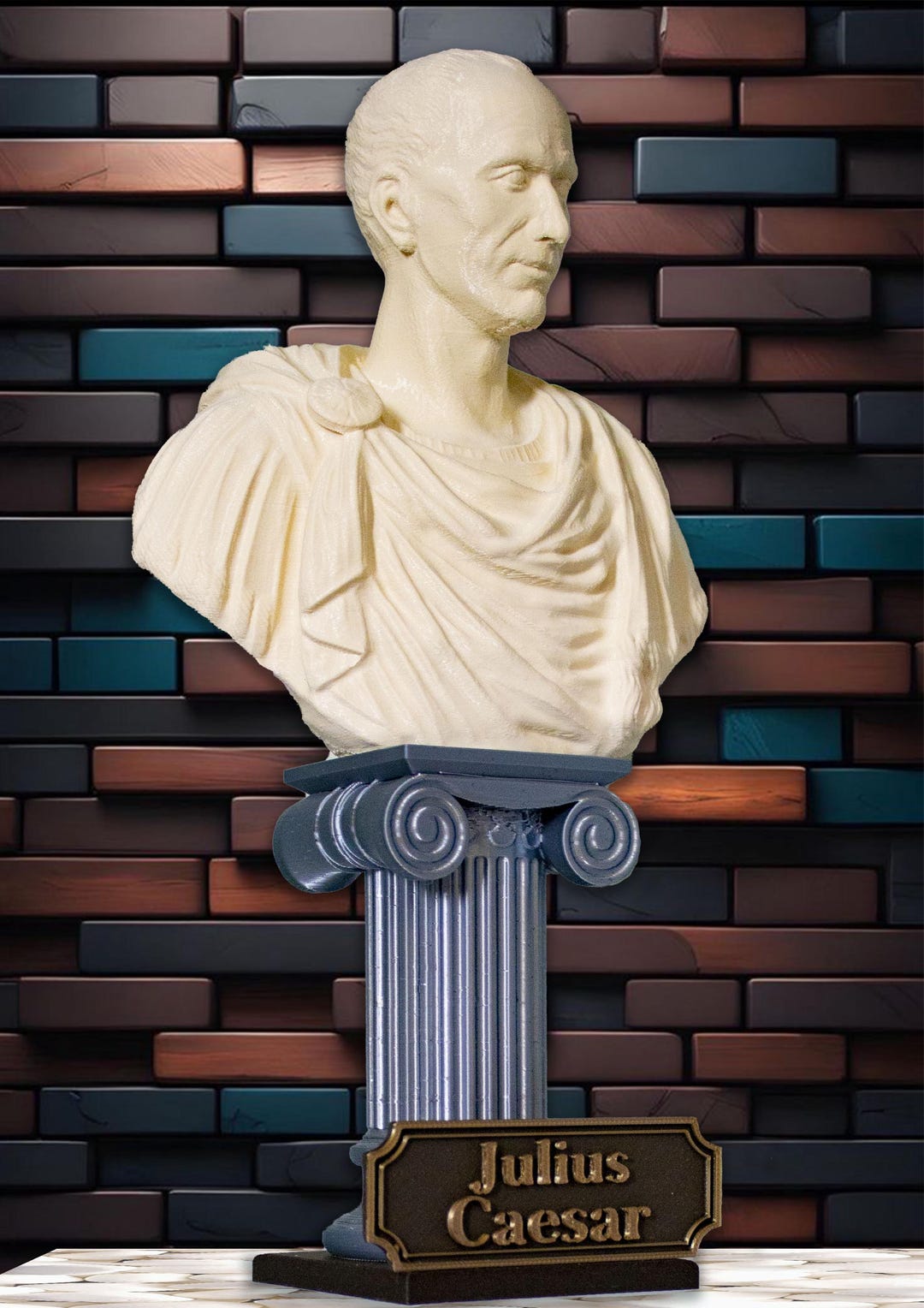 Julius Caesar Office Desk Decor -bust Sculpture - Decorative Art Statue ...