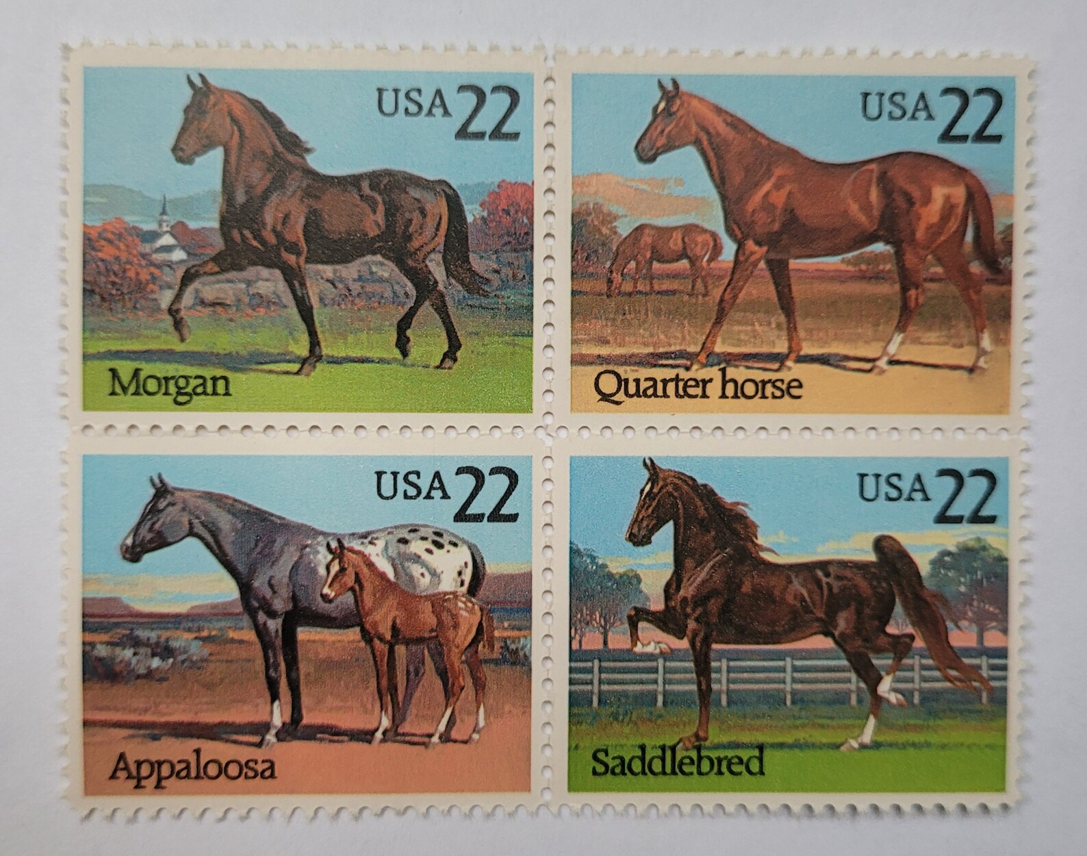 4 Vintage Unused Horse Mail Stamps USA/22 Cents/usps Postage - Etsy