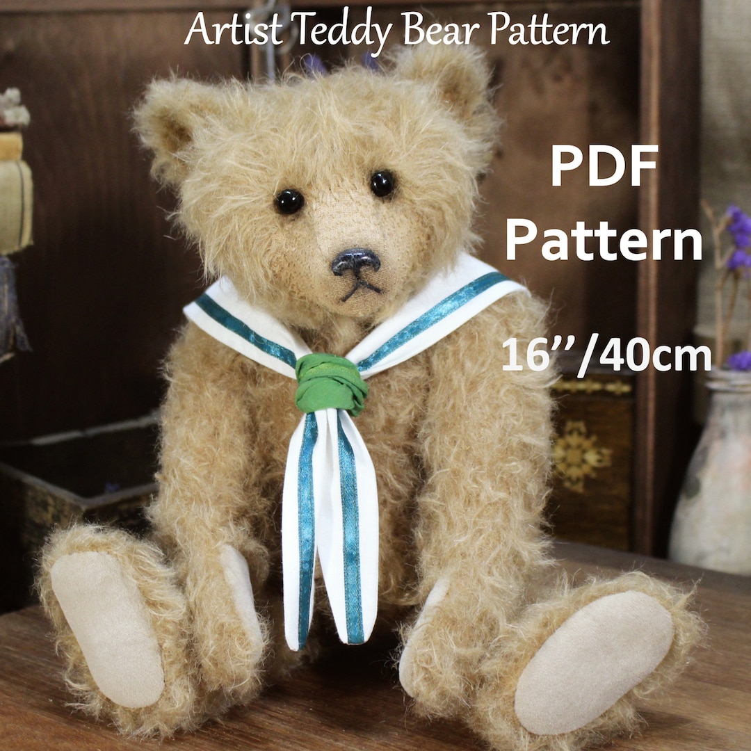 Mohair Jointed Teddy Bear Sewing Pattern: 16" Classic Design (PDF ...