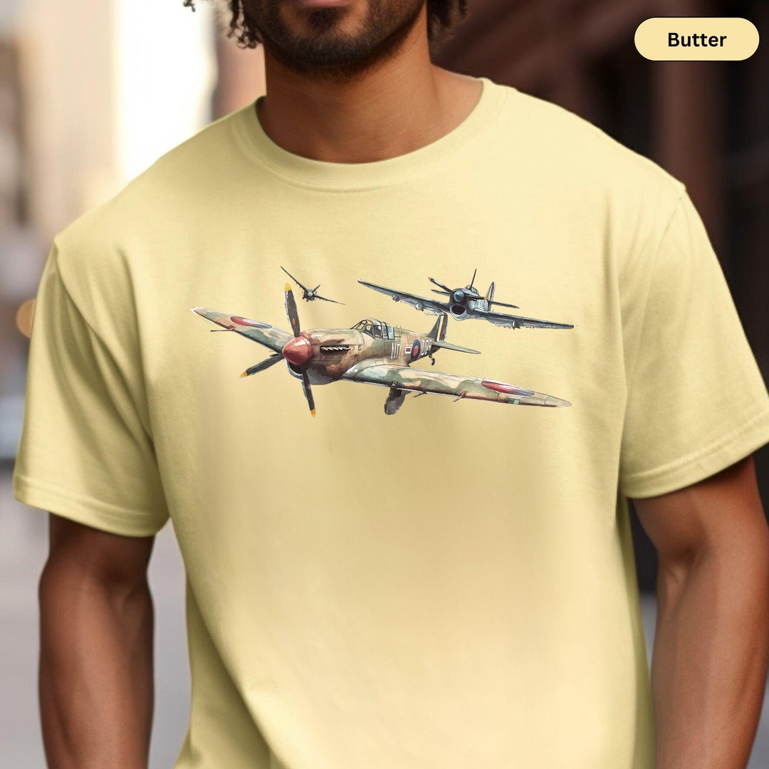 Vintage WWII Fighter Planes Shirt Retro British Aircraft Shirt War ...