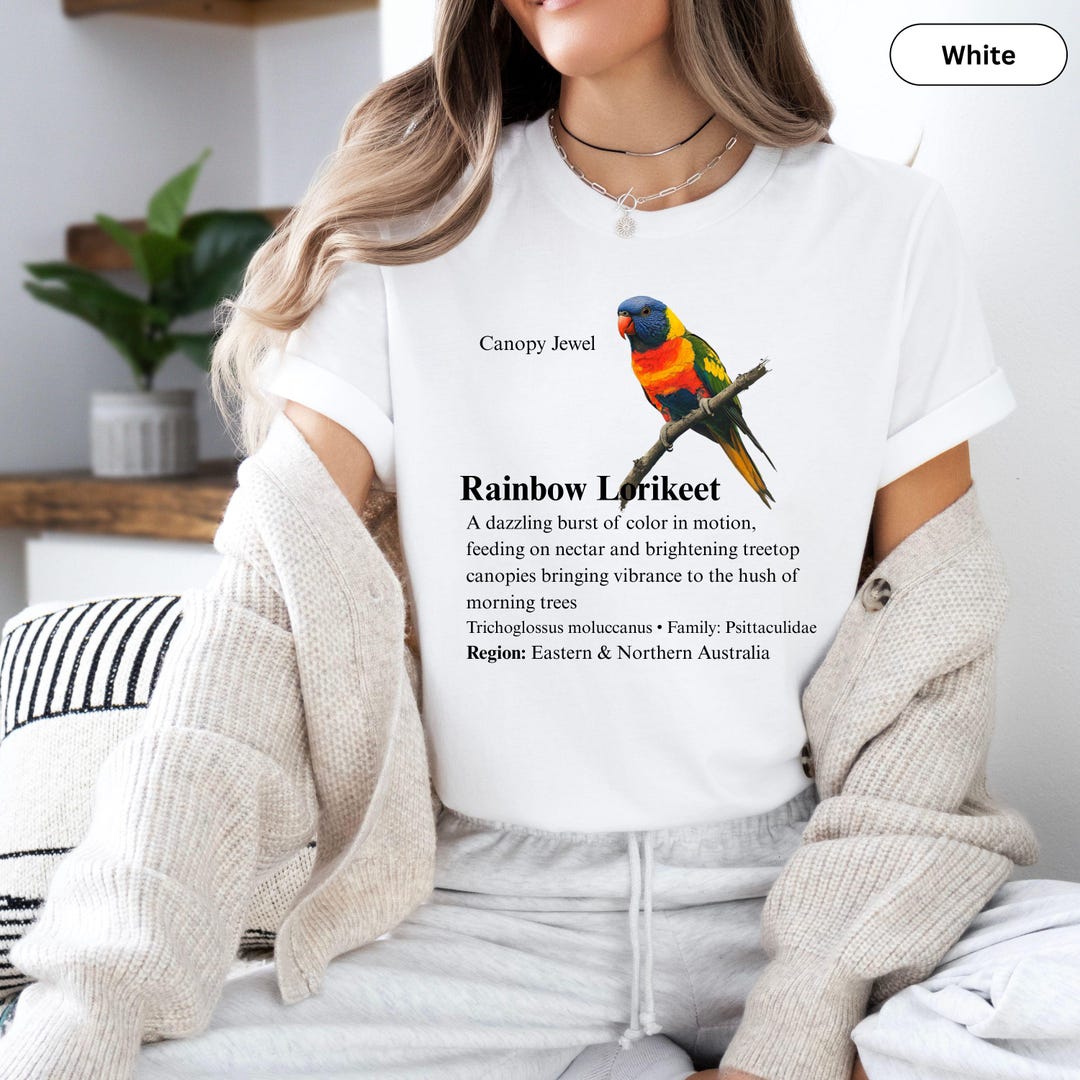 Australian Bird Shirt With Bird Australian Native Bird Rainbow Lorikeet ...