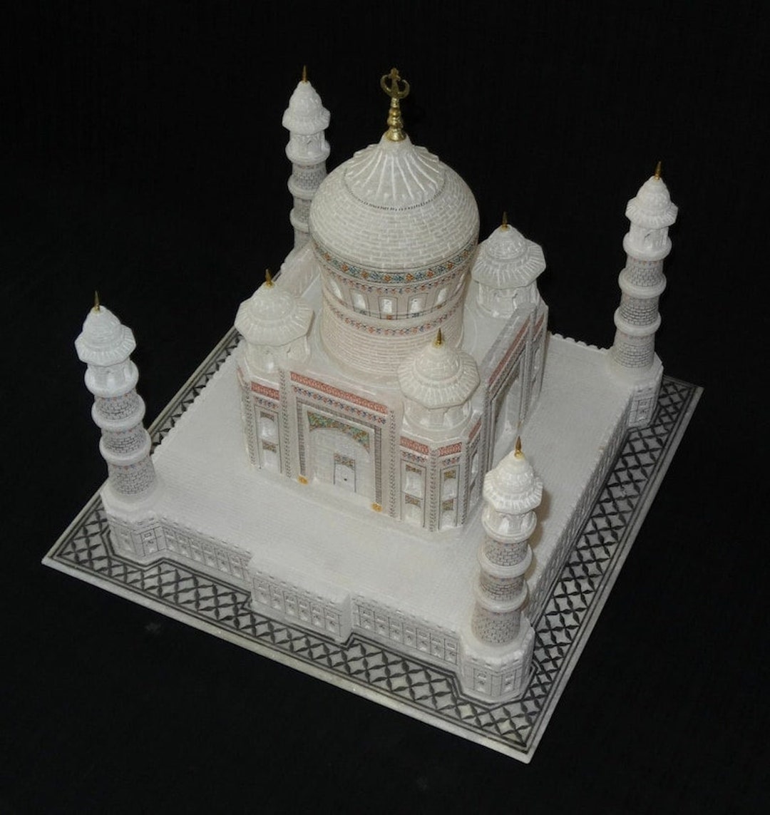 White Marble Taj Mahal Collectible Replica Italian Marble Handmade for ...