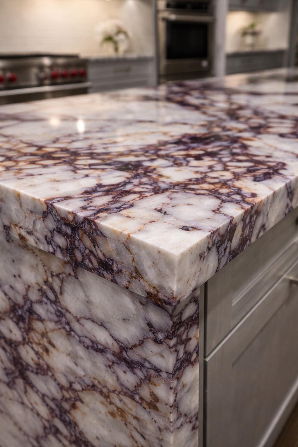 Calacatta Viola Marble Kitchen Island|luxury Marble Countertop|custom ...