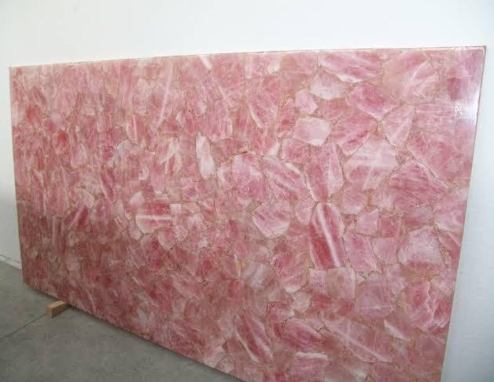 Rose Quartz Table Top / Kitchen Pink Quartz Table Top Handmade Natural ...