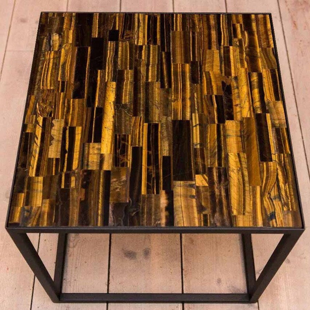 Marble Tiger Eye Table Top / Tiger Eye Coffee Table Top Random Handmade ...