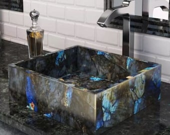 Labradorite Stones Bathroom Wash Basin / Bathroom Sink / Labradorite ...