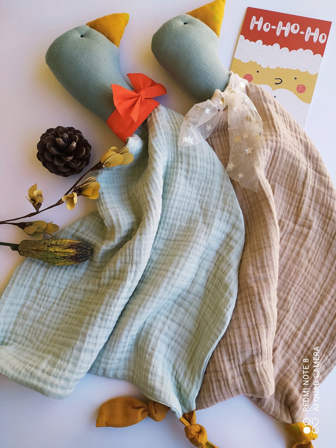 Mallard Duck Comfort Baby Quilt, Rattle Animal Baby Blanket, Natural ...