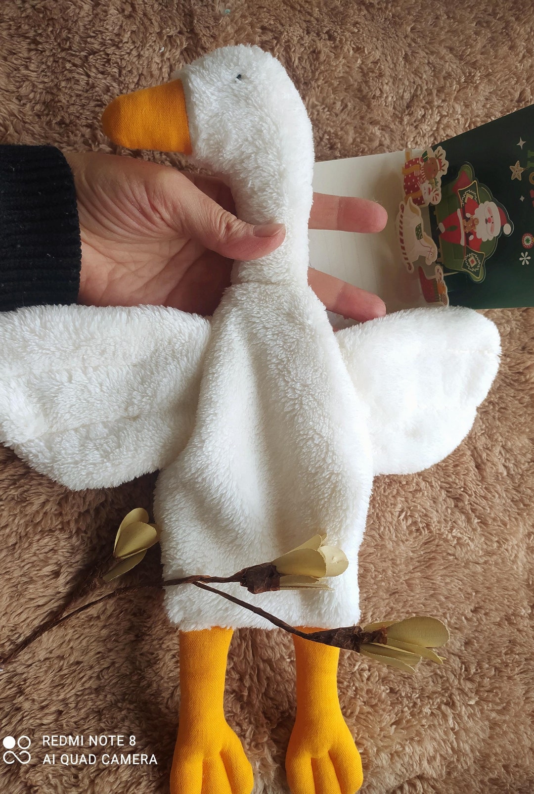 Soft Plush Duck Quilt,swan Lovey,plush Goose Lovey,handmade Stuffed ...