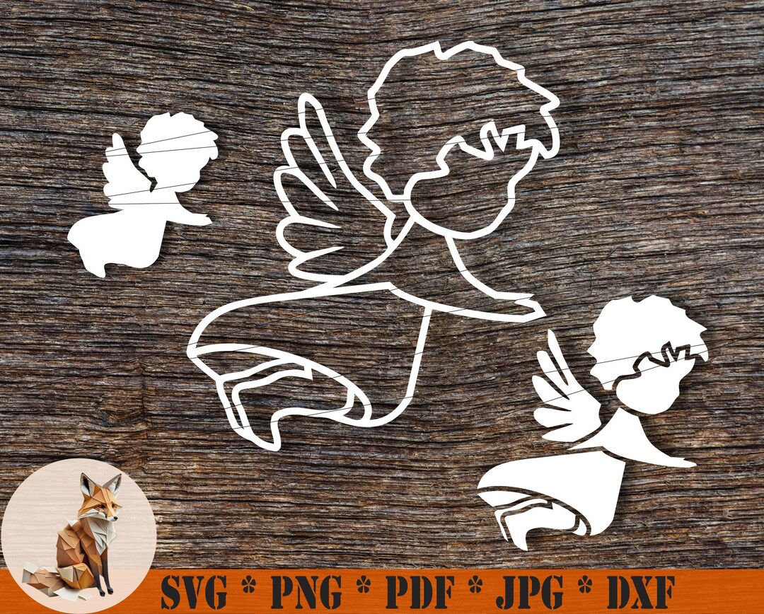 Angel Baby Outline SVG Paper Cut Christmas Ornament Template - Etsy