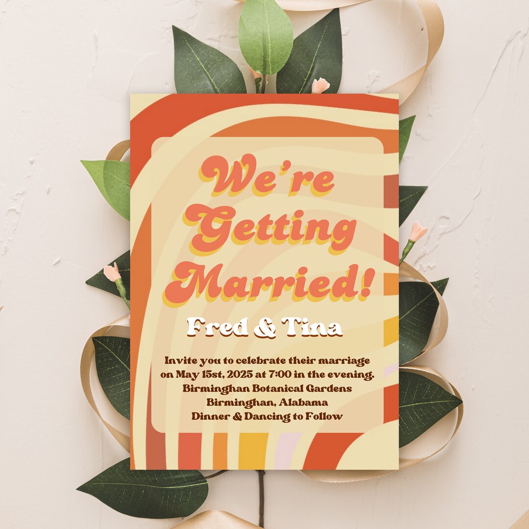 Retro Bridal Shower Invite | 70s Bridal Shower | Hippie Retro Bridal ...