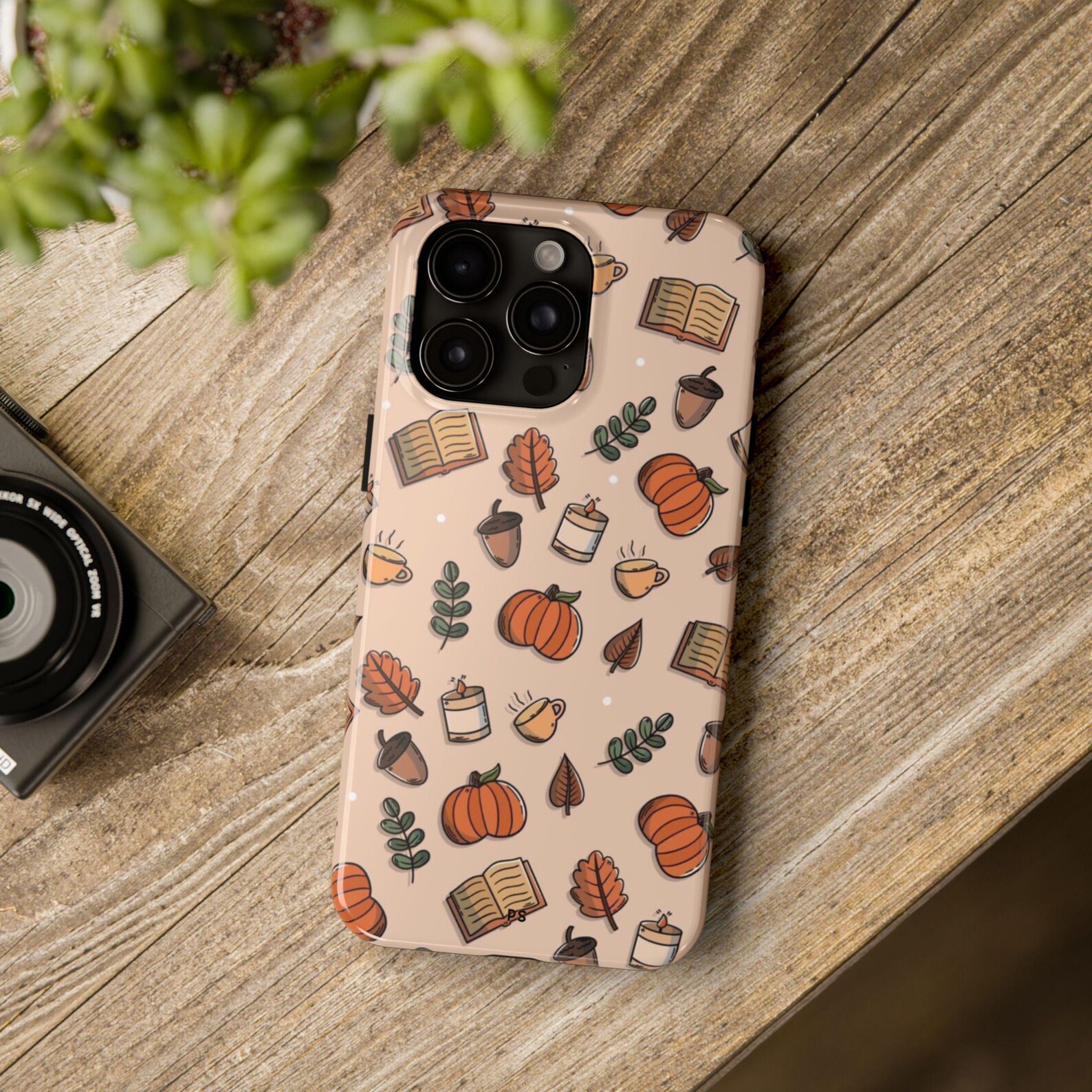 Autumn Aesthetic Phone Case, Cozy Fall Vibes iPhone Case, Pumpkin Spice ...