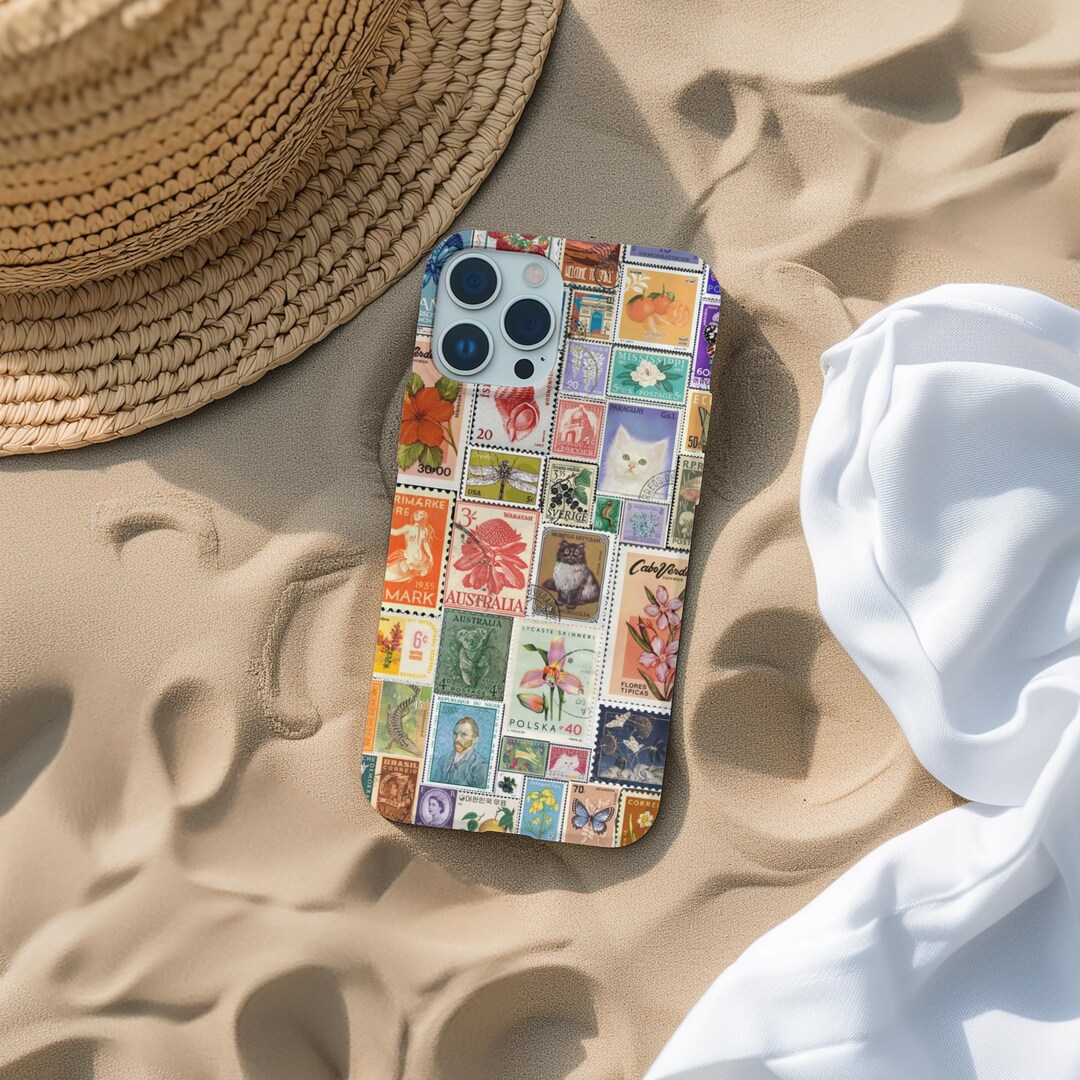 Vintage Postage Stamp Phone Case,worldwide Postage Stamp Collection ...