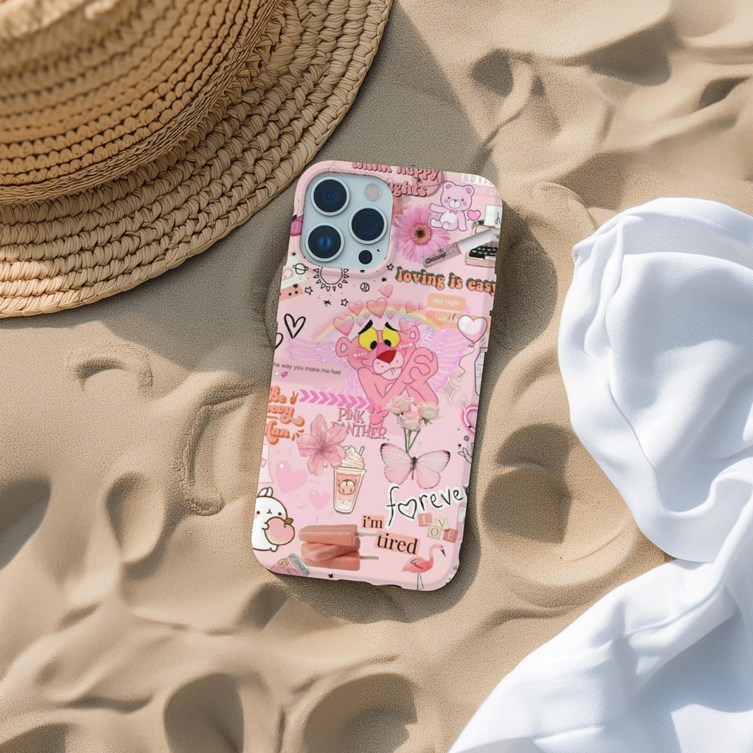 Pink Panther Collage Case, Cute Pink Panther Case, Sweet Pink Panther ...