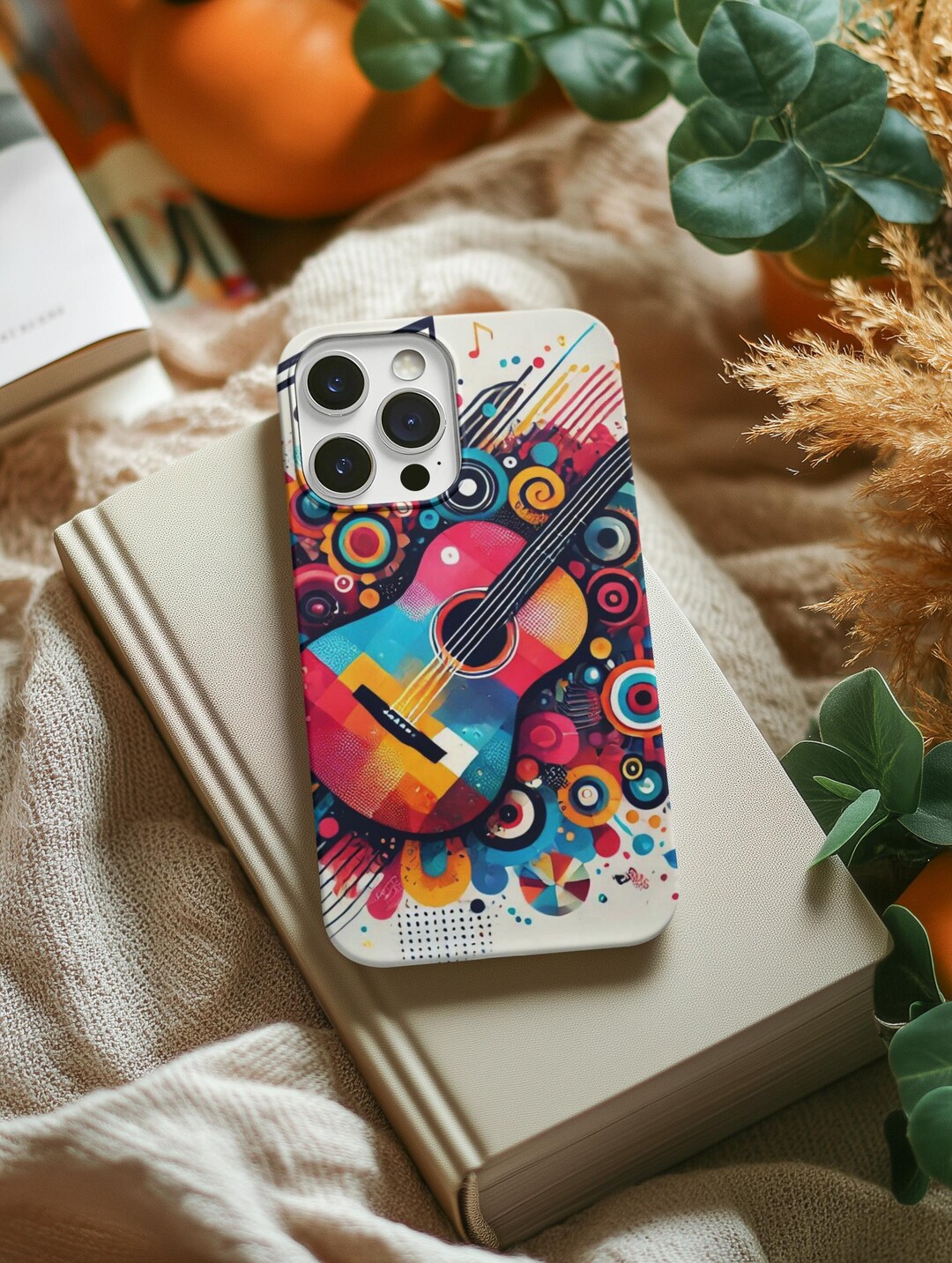 Colorful Guitar and Music-themed iPhone Case, Acoustic Guitar iPhone ...