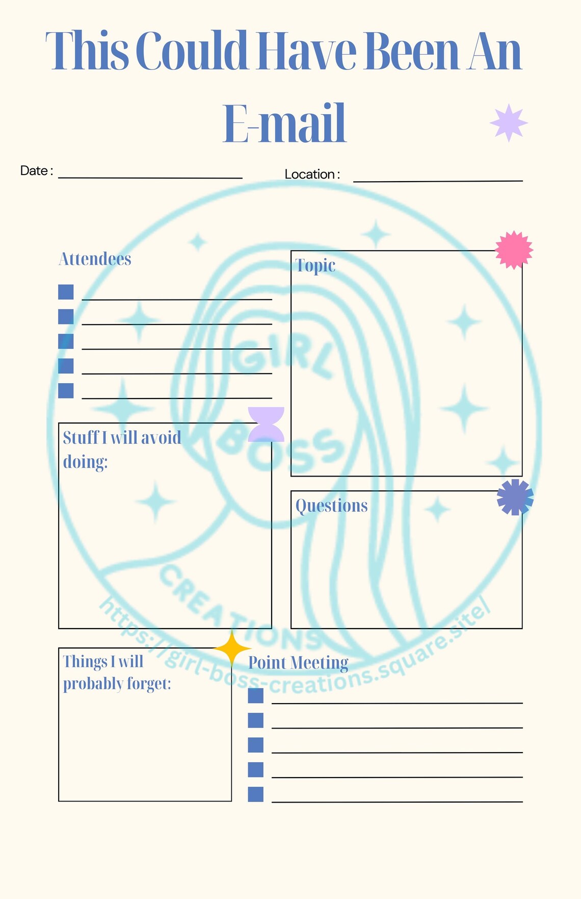 This Could Have Been an Email Digital Planning Page, Notepad Design ...
