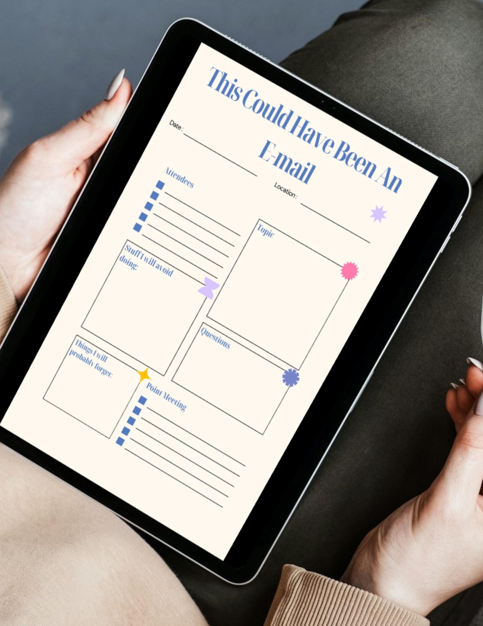 This Could Have Been an Email Digital Planning Page, Notepad Design ...