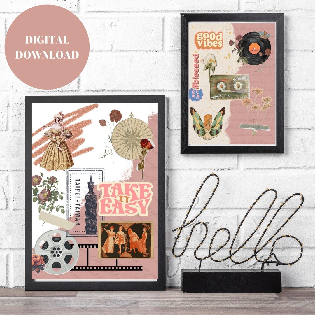Vintage Printable Wall Decor Art Flower Print Vintage - Etsy
