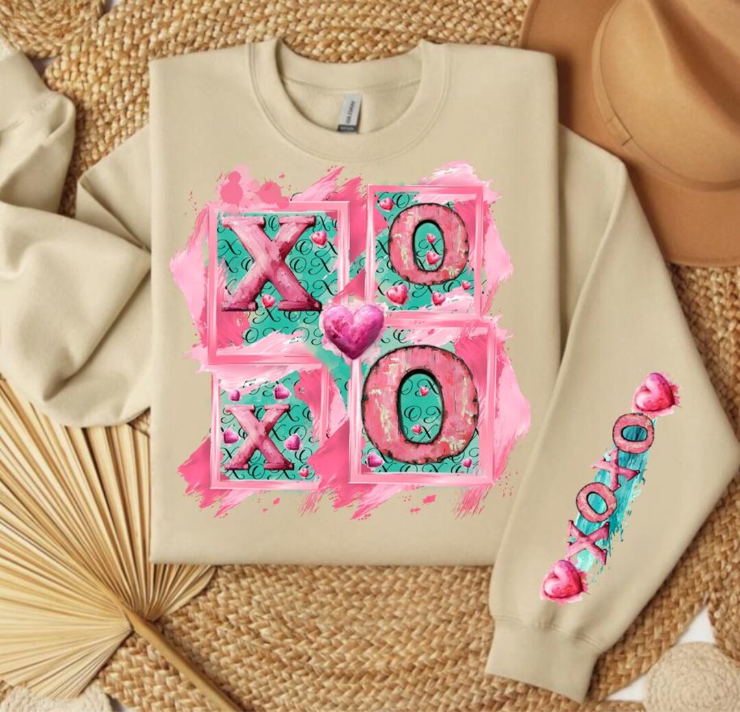 XOXO San Valentino Cuore Art Print, Watercolor Heart PNG, Brush Stroke ...