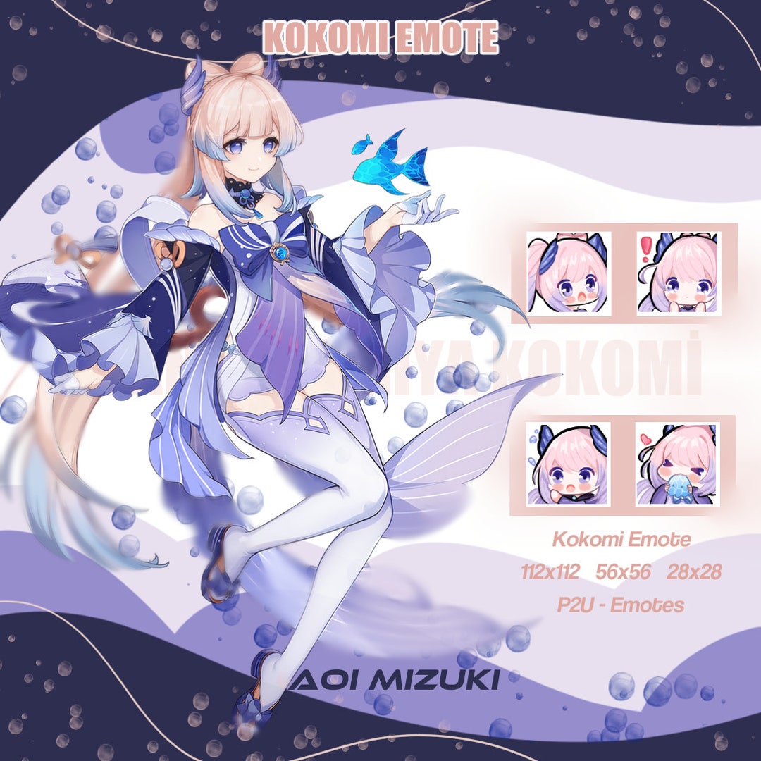 Sangonomiya Kokomi Genshin Impact Emote Set para - Etsy México