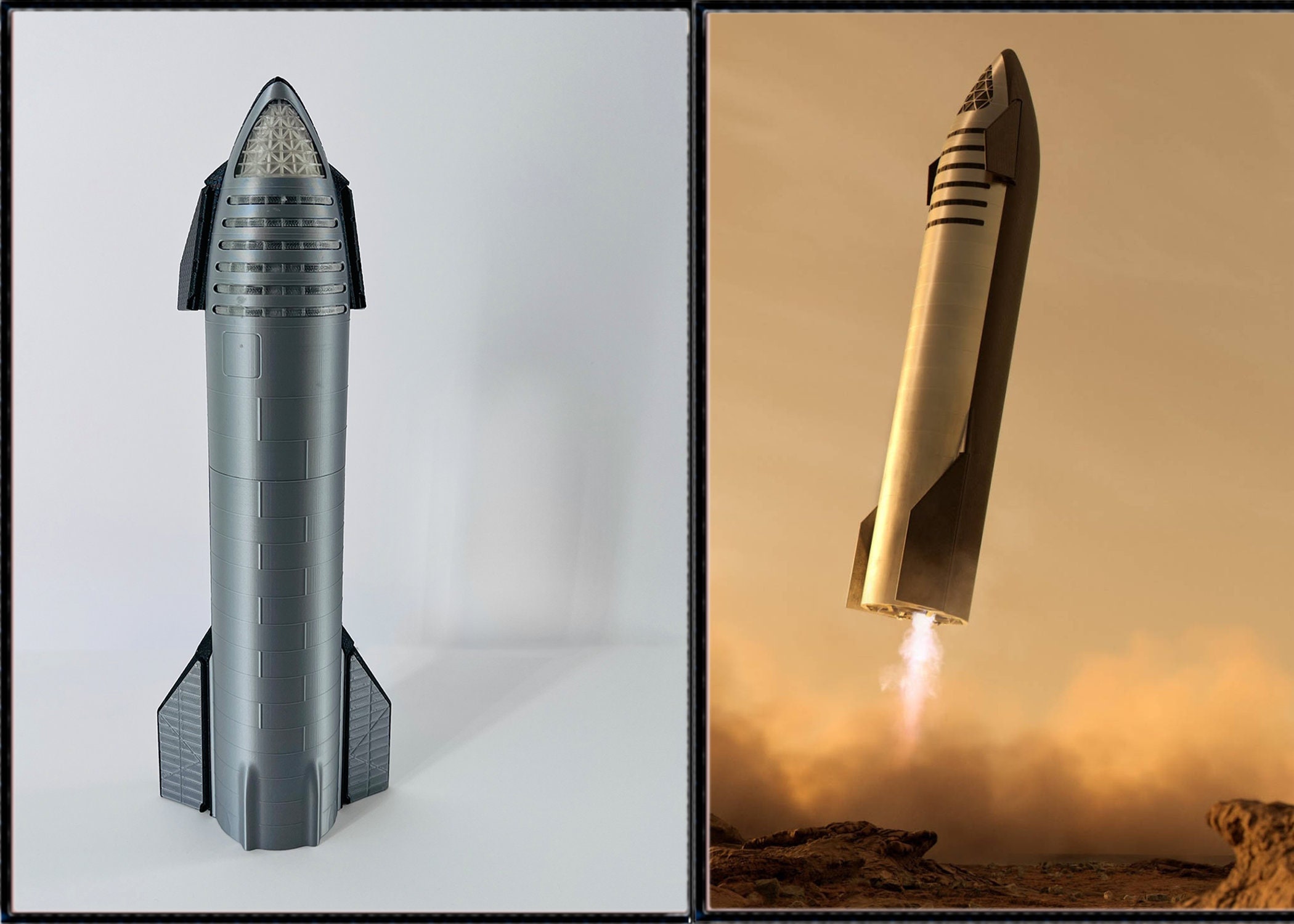 3D Printed Spacex Starship - Etsy