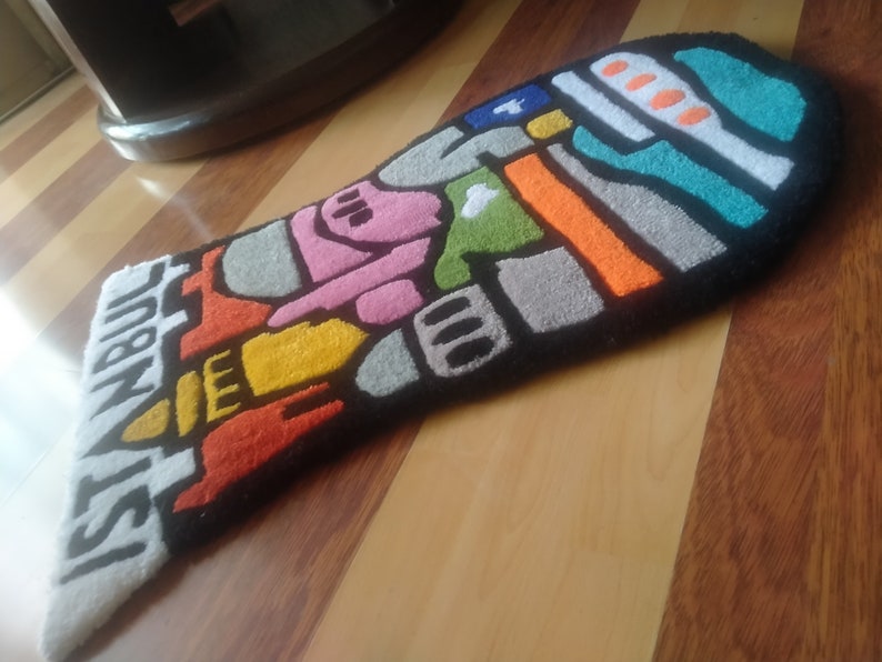 City Silhouette Tufting Rug / %100 Handmade City Rug - Etsy