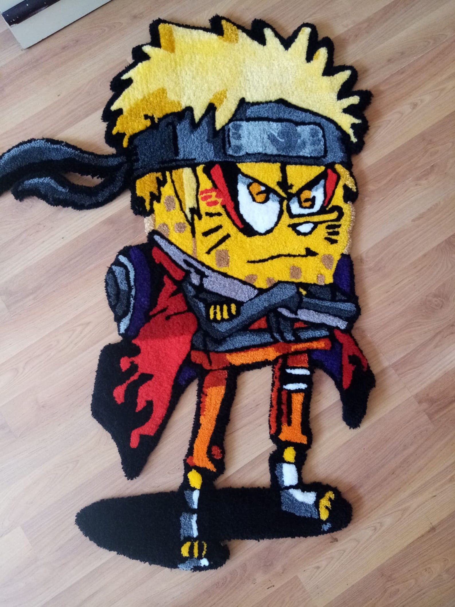 Spongebob Naruto Tufting Rug / 100% Handmade Anime Rug - Etsy