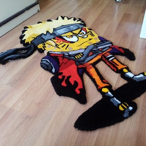 Spongebob Naruto Tufting Rug / 100% Handmade Anime Rug - Etsy