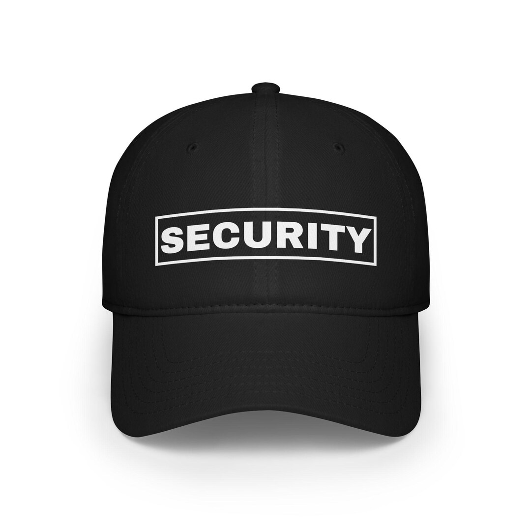 Security Staff Baseball Hat - Low Profile Baseball Cap, Security Guard ...