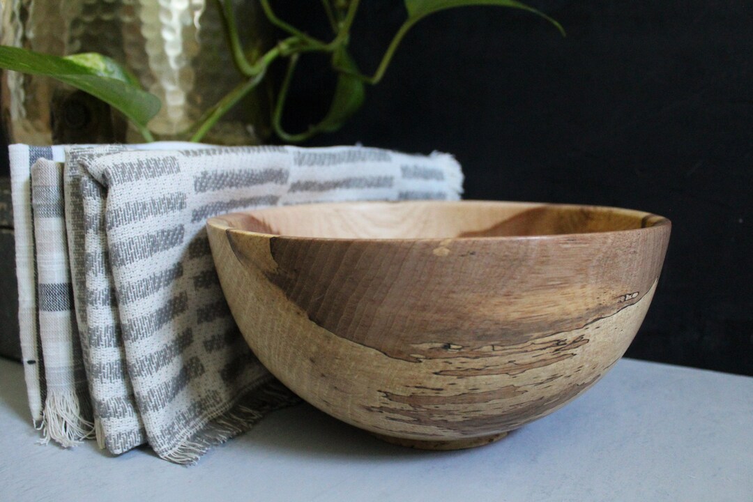 8" Spalted Pecan Wood Bowl - Etsy