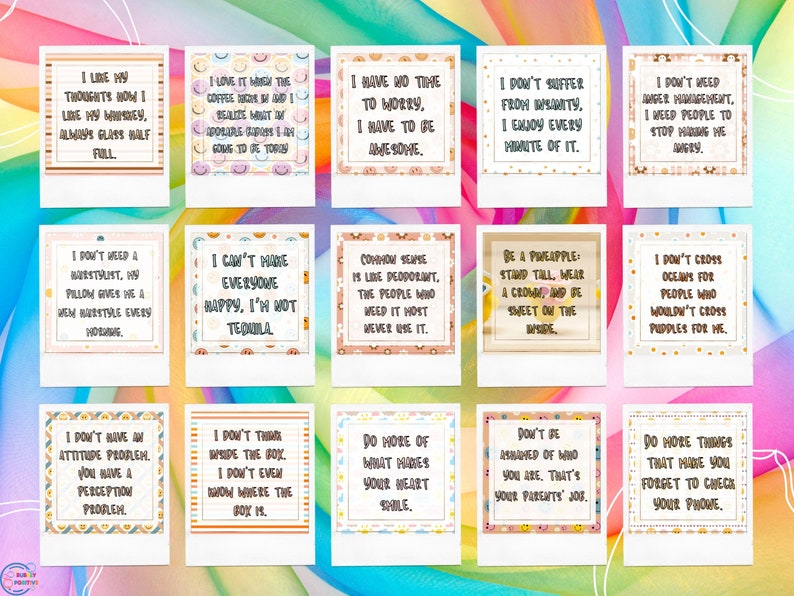 54 Hilarious Affirmation Cards: Laugh Your Way to Positivity (printable ...