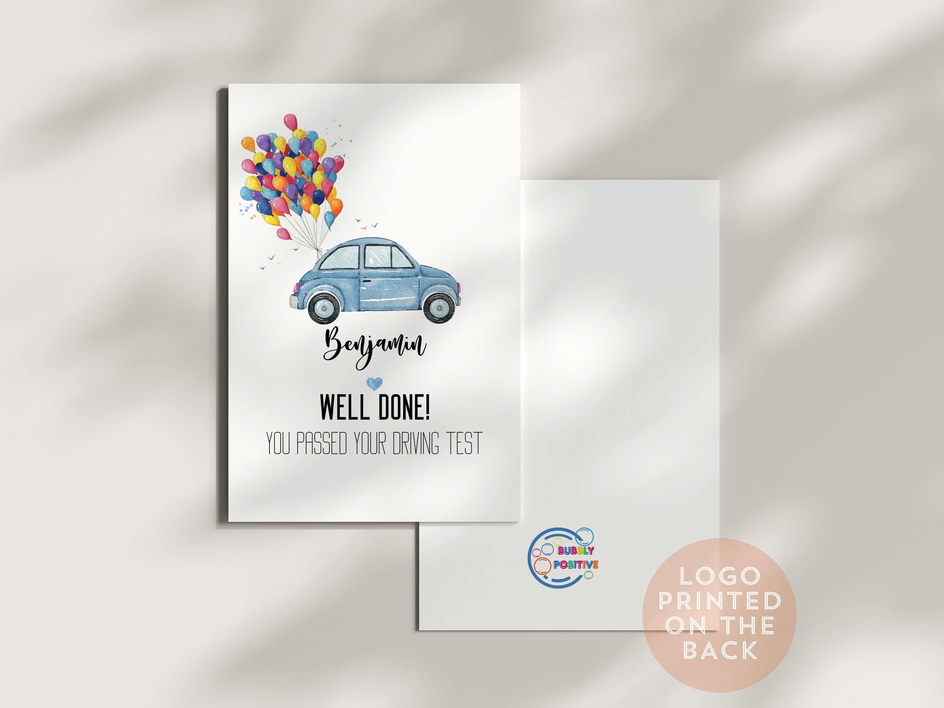 New Driver Card, Congratulation Card, Driving Test Success Card, Car ...