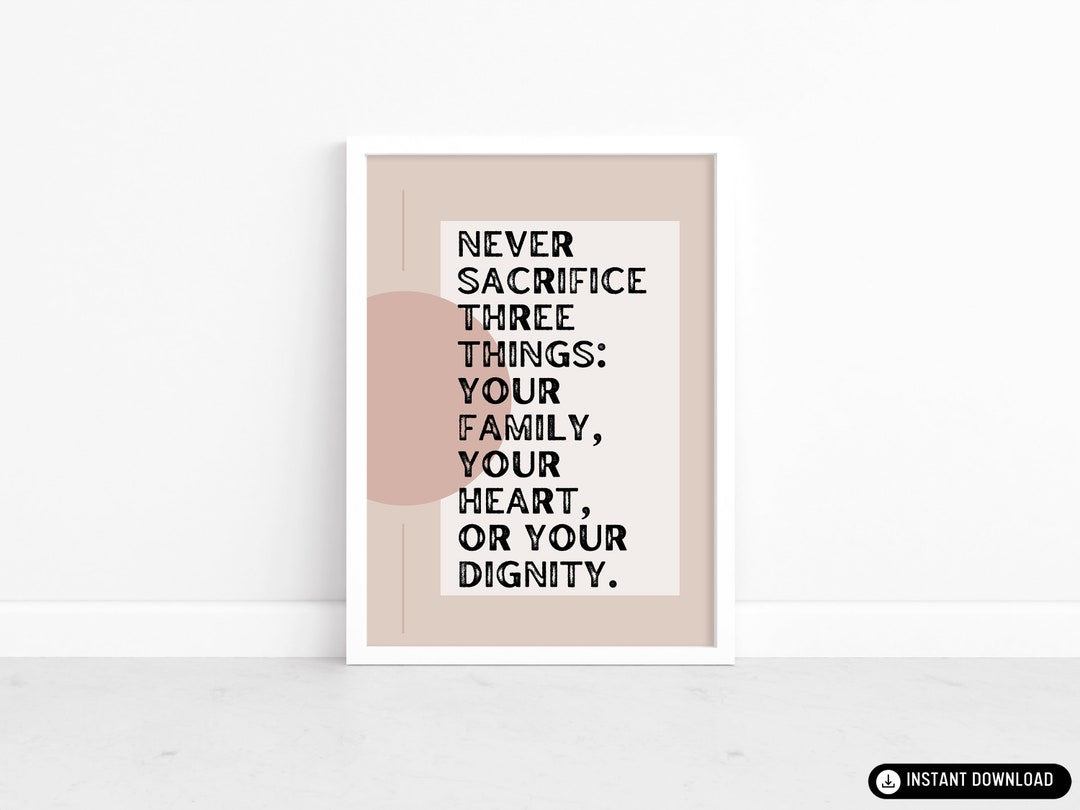 Family Heart Dignity Poster: Inspirational Home Office Art (digital ...