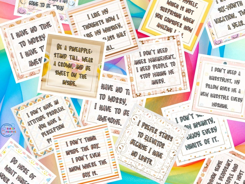 54 Hilarious Affirmation Cards: Laugh Your Way to Positivity (printable ...