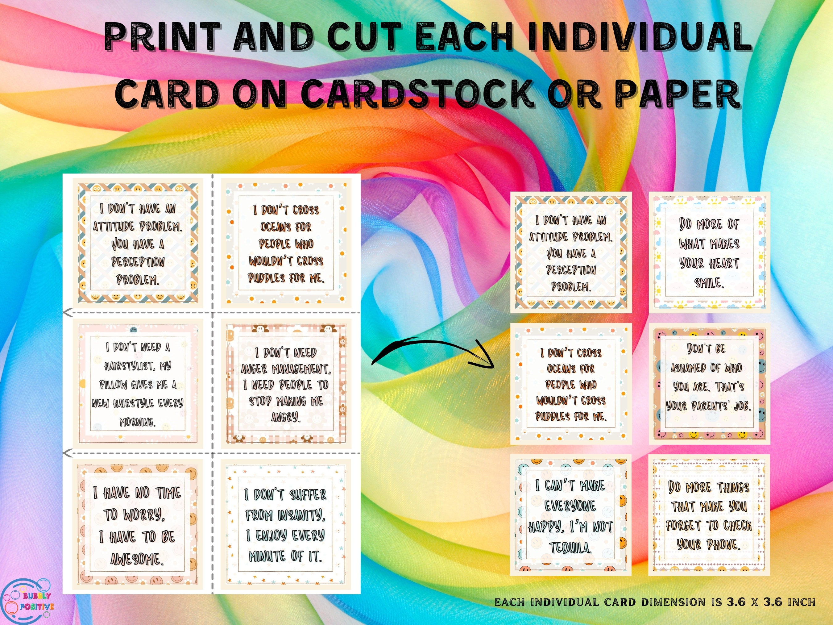 54 Hilarious Affirmation Cards: Laugh Your Way to Positivity (printable ...