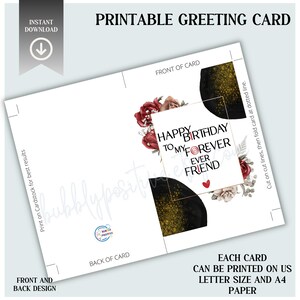 Happy Birthday Forever Ever Friend Card, Digital Card for Best Friend ...
