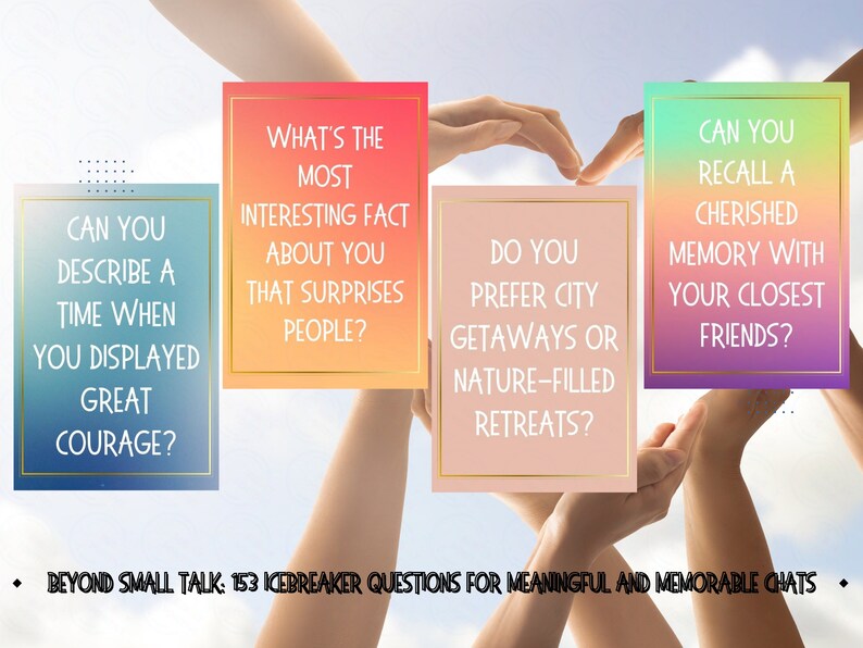 Icebreaker Questions: 153 Printable Conversation Starters (PDF) - Etsy