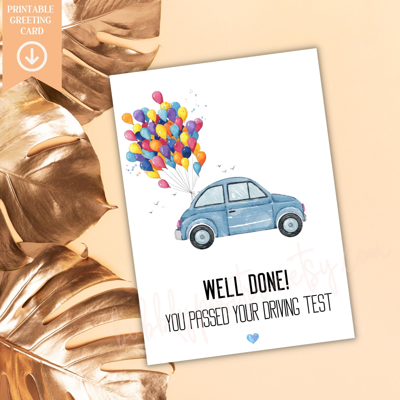New Driver Printable Card, Congratulation Card, Driving Test Success ...