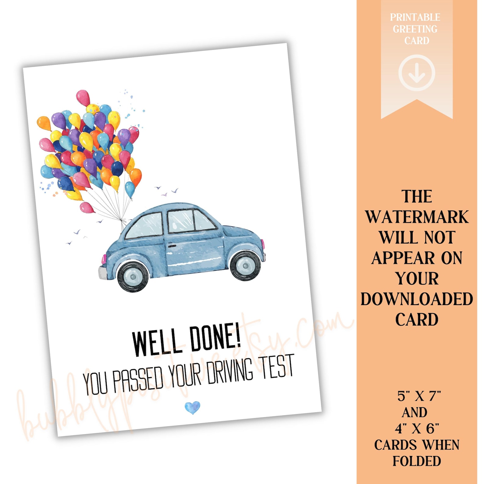 New Driver Printable Card, Congratulation Card, Driving Test Success ...
